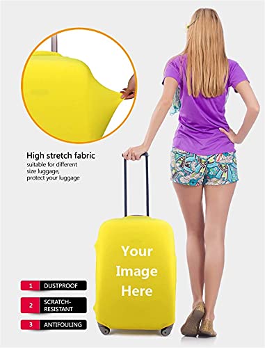 Cozeyat High Elastic Luggage Covers Fits 18-32 Inch,Cartoon Giraffe Design Soft Suitcase Protective Cover,Comfortable Baggage Protector Durable Trunk Case Size XL