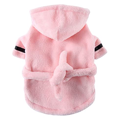 Bathrobe Dog Hotel Bathrobe Pet Nightgown Towel Summer Pullover Apparel Tee Shirt Suitable for Pet Bath Pajamas Cat Pet Clothes