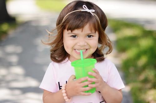 Nuby 4-Pack Stackable Wash or Toss Straw Cups, Multi, One Size