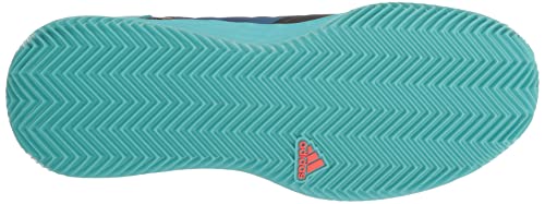 adidas Men's Adizero Ubersonic 4 Clay Tennis Shoe, Pulse Aqua/Black/Black, 9