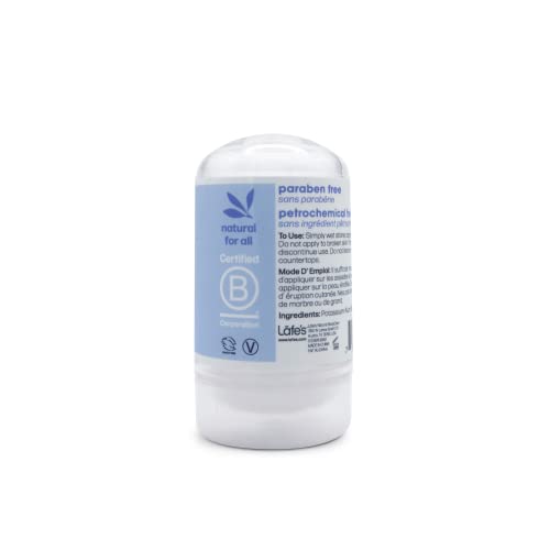 Lafe's Natural Deodorant | Unscented Crystal Mineral Rock Natural Deodorant | 2.25 Ounce (Pack of 1)