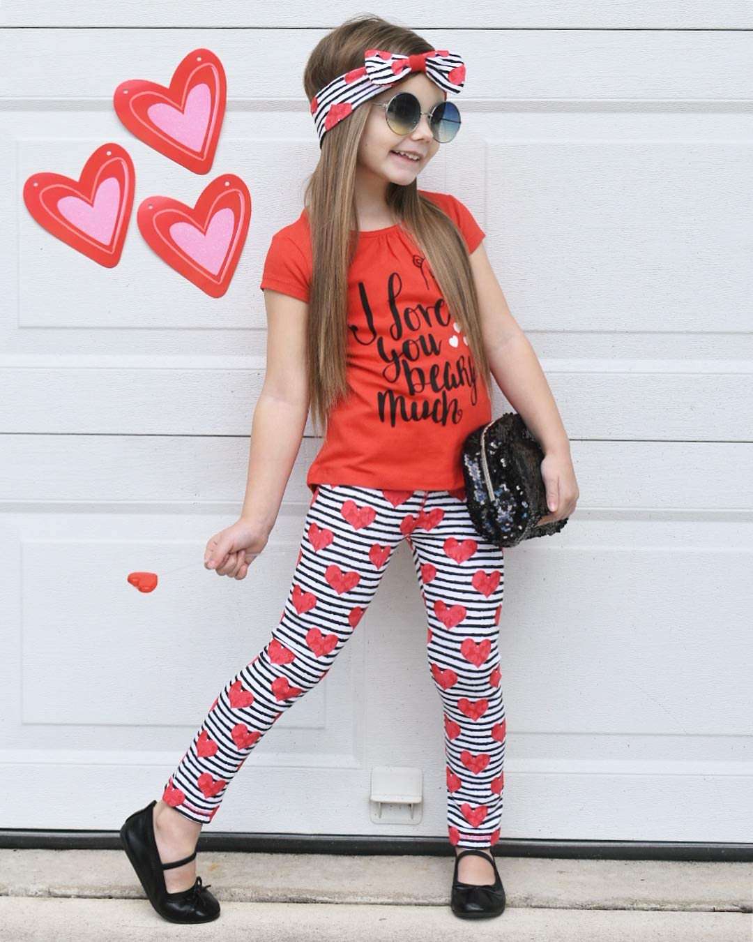 Unique Baby Girls I Love You Beary Much Valentine's Day Outfit (7)
