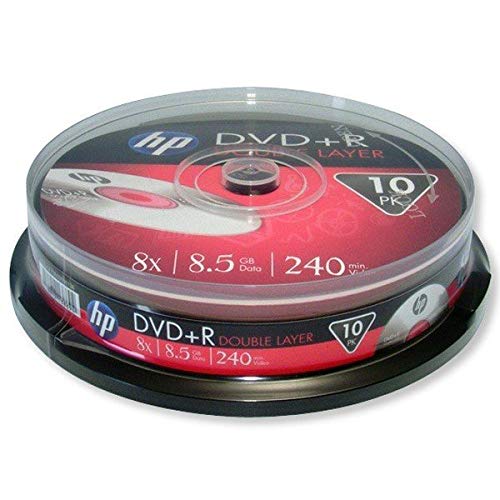 Hewlett Packard DVD+R Double-Layer 8X, 10 Pieces in Cake Box