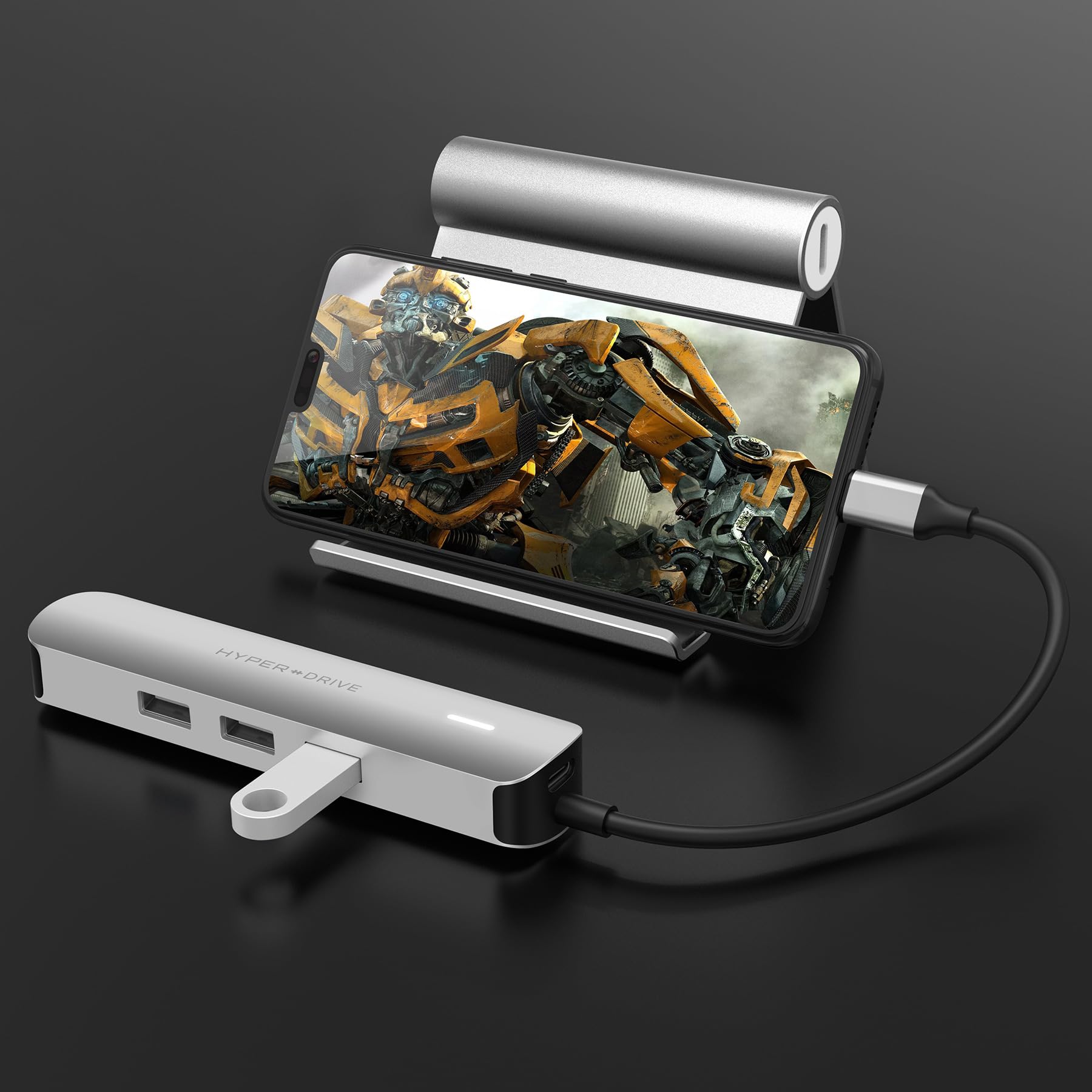 HyperDrive Tube 6-in-1 USB-C Hub - Silver