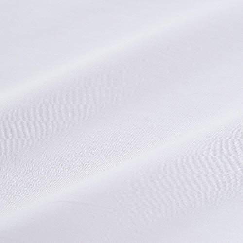TILLYOU Crib Bed Skirt White Pleated for Baby Boys Girls, 100% Natural Soft Dust Ruffle, Standard Nursery Bedding Toddler Bedskirt Solid, 14" Drop