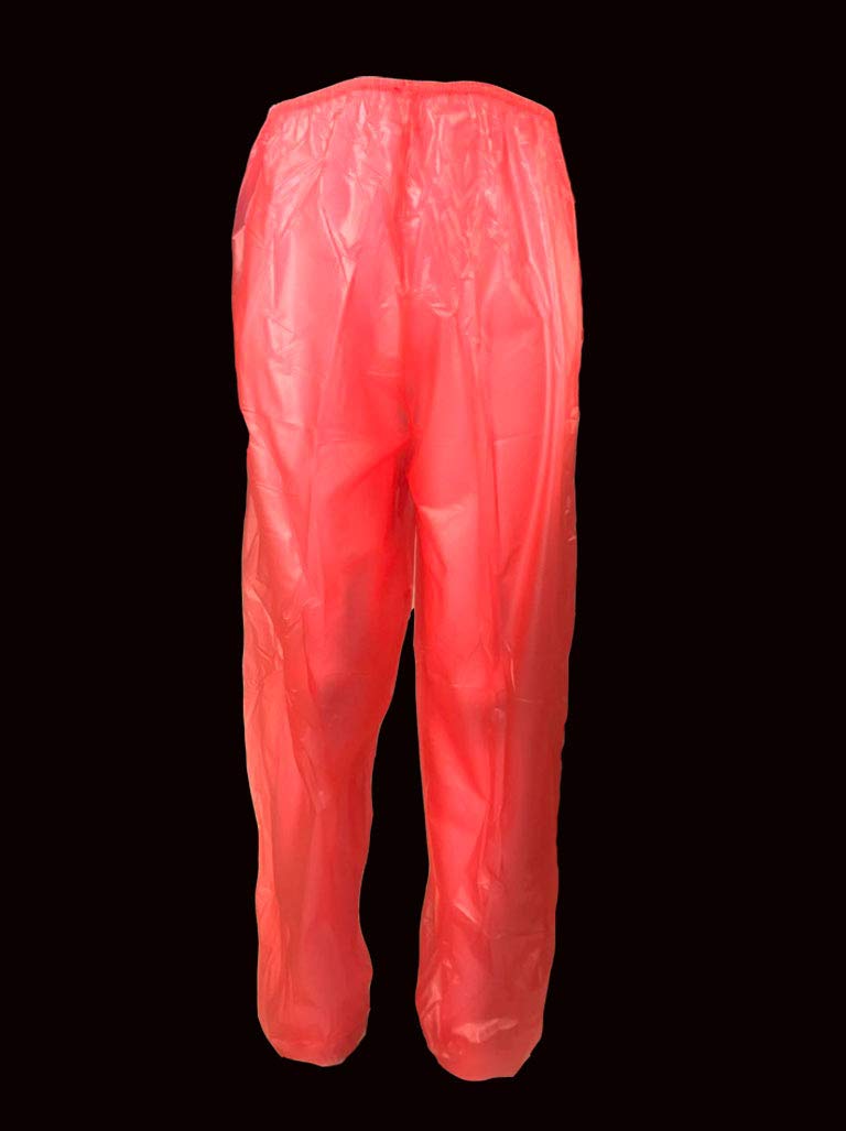Haian Plastic Jogging Bottoms (Large, Transparent Red)