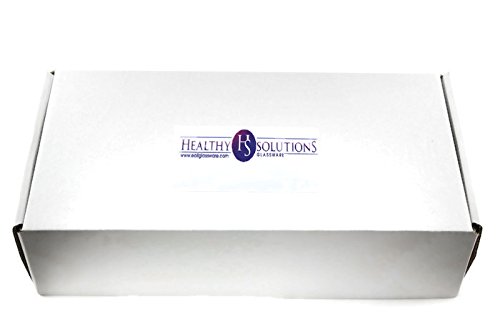 HS HEALTHY SOLUTIONS GLASSWARE WWW.EOILGLASSWARE.COM 1/4 Dram (1ml) AMBER Glass Vial (144)- Flat Black Screw Cap w/Orifice Reducer and Seal - Pack of 144