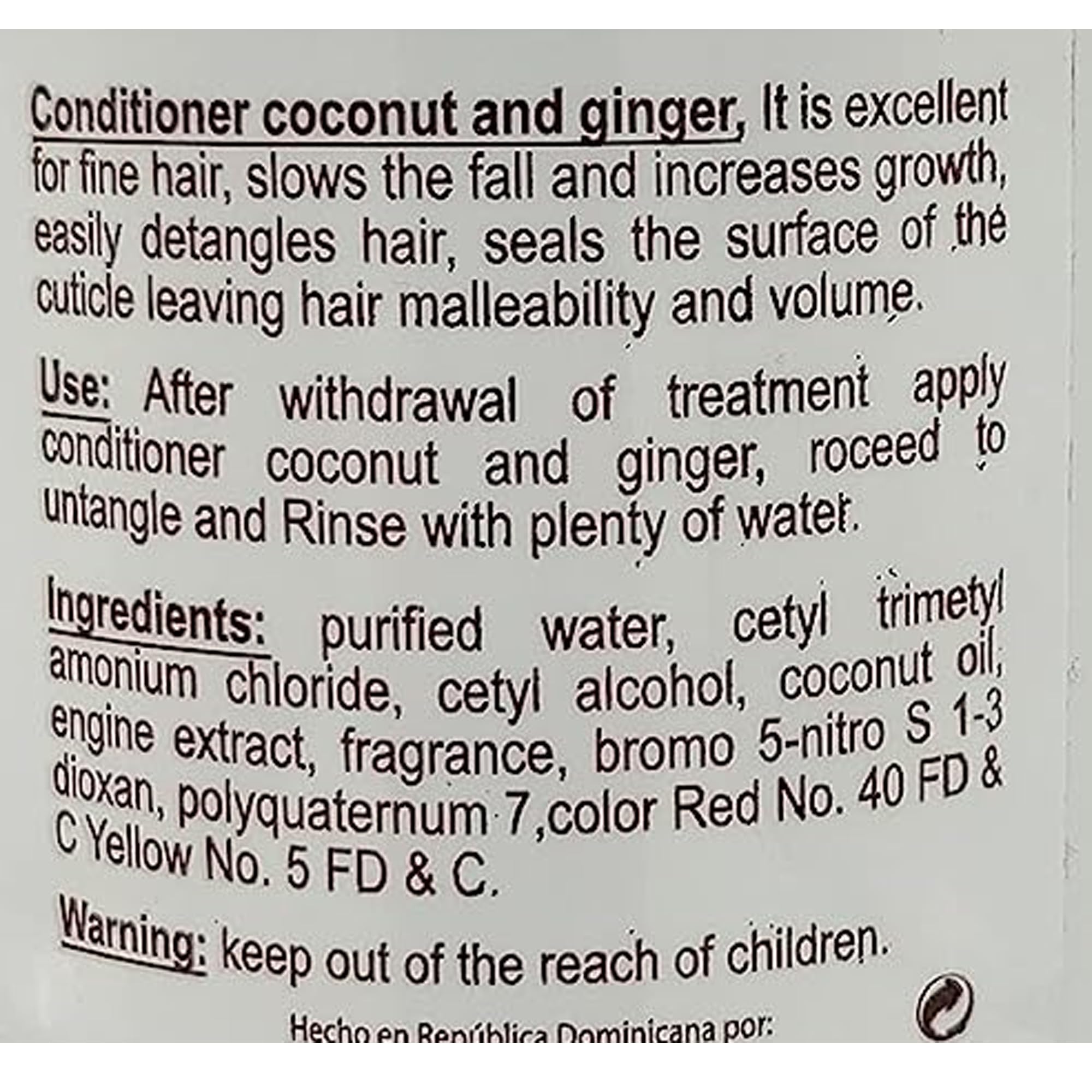 Lemuel Leche Cabra Coconut and Ginger Conditioner For Hair Loss 20oz