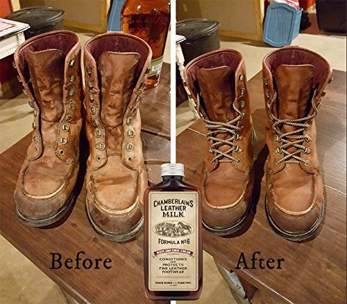 Leather Milk Leather Boot & Shoe Conditioner and Cleaner - No. 6 - All-Natural, Non-Toxic Shoe Care Cream Made in The USA. 2 Sizes. Includes Polishing Applicator Pad!
