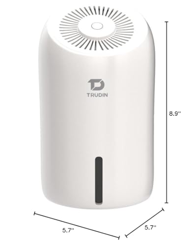 Dehumidifier - 31oz(900ml) 【40dB Ultra Quiet】 Small Dehumidifiers Up to 215 Sq ft with 【Overflow Protection】, 【Portable Mini Dehumidifiers】 for Home Bedroom Bathroom Basement Closet RV