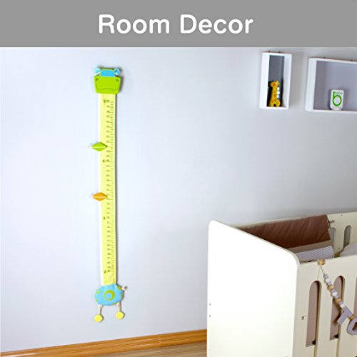 I'm Wood and Fabric Wall Growth Chart, Height Measurement, Scale, Ruler for Kids (Hippo)
