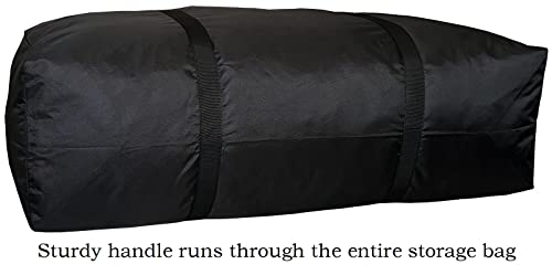 DoYiKe Extra Large Storage Duffle Bag with Zippers and Handles, Black Big Foldable Duffle Bag for Travel-130L