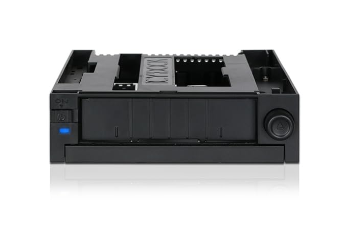 ICY DOCK Tool-Less 3.5β SATA HDD Mobile Rack and Ultra-Slim 9.5mm ODD Bay for External 5.25β Bay | DuoSwap MB971SPO-B (3.5" HDD + ODD)