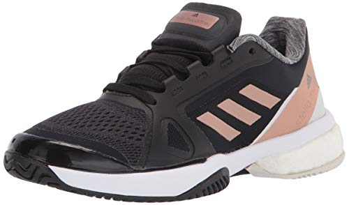 adidas Women's ASMC Barricade Boost Tennis Shoe, Black/Copper/Orbit Grey, 6.5