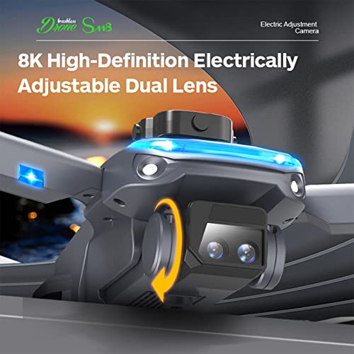 Dual-Camera Folding Drone, Wide-Angle 4k HD Aerial Photography Uav, Brushless Motor, Multiple Flight Modes, Four Sides Obstacle Avoidance, One Button Return, Ultra Long Battery Life