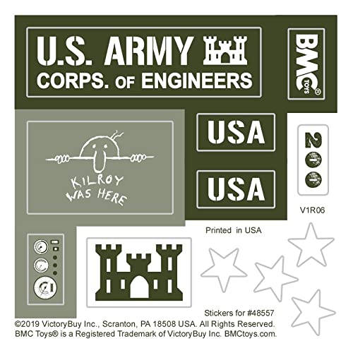 BMC Classic Army Corps of Engineers Bulldozer Building Plastic Army Men Playset