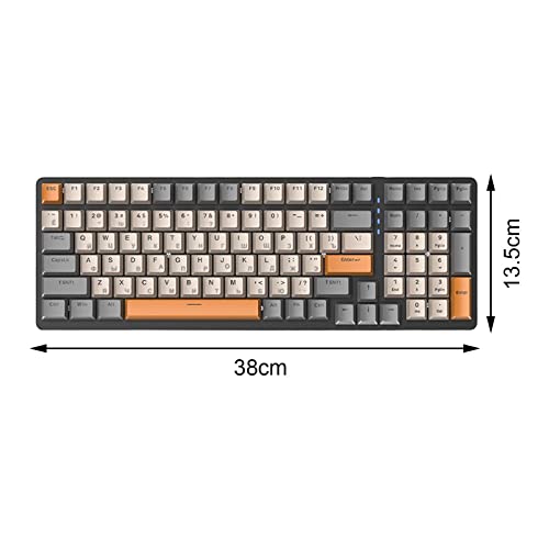 balikha Russian Mechanical Gaming Keyboard Backlight Mode USB Wired 100 Keys Portable for Laptop, Style B