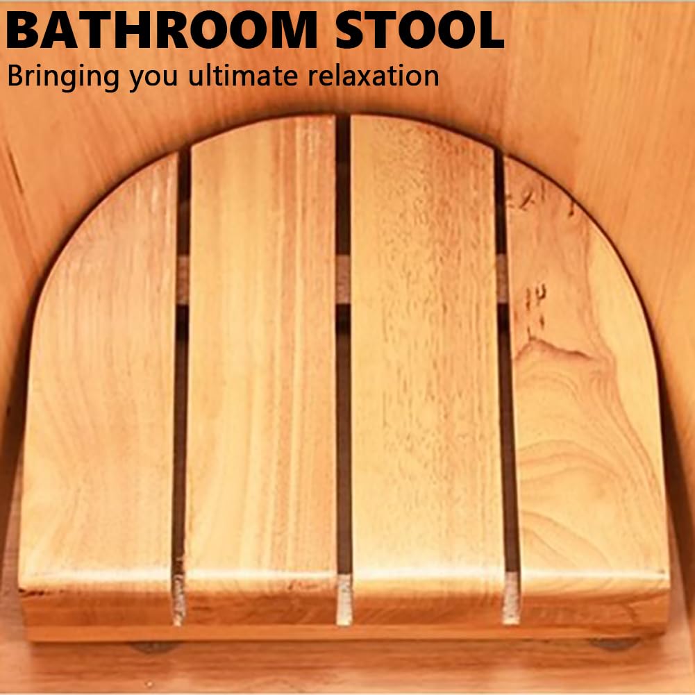 MegLob Freestanding Wooden Bathtub Lit, Solid Wood Deep Soaking Tub with Armrests, Japanese Style Soaker Alone Stand, Spa Hotel Private Bathtub, Beauty Salon Equipment,Cypress,100cm/39.37"