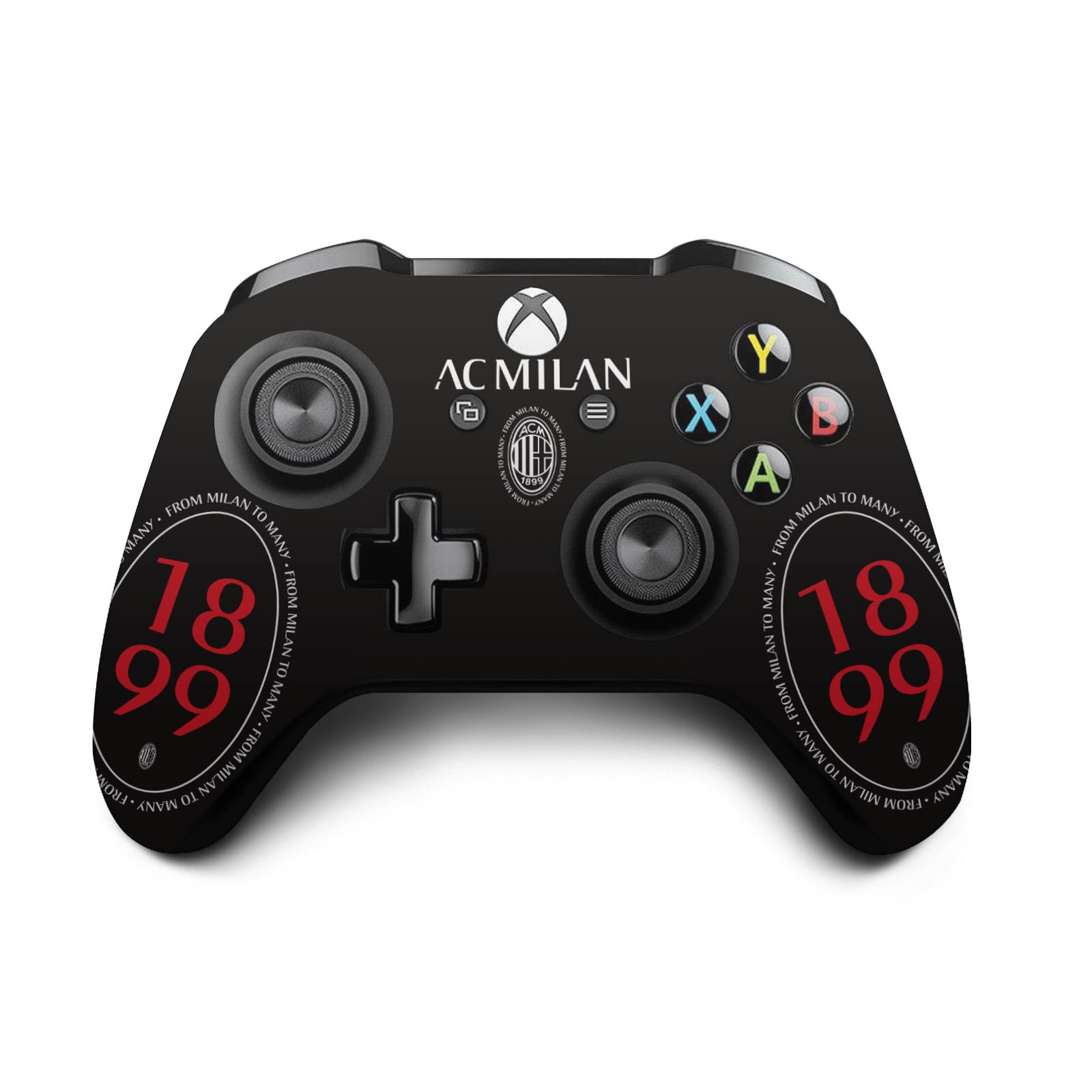 Head Case Designs Officially Licensed AC Milan 1899 Oversized Art Vinyl Sticker Gaming Skin Decal Cover Compatible With Xbox One S/X Controller