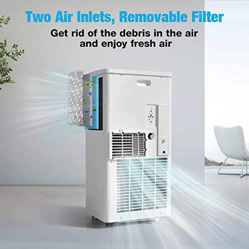 COWSAR Portable Air Conditioner 8500BTU 4-in-1 Air Conditioner Portable for Room Cooling Up 250sq.ft. 24 Timer Mini Air Conditioner <53dB Air Conditioner No Window