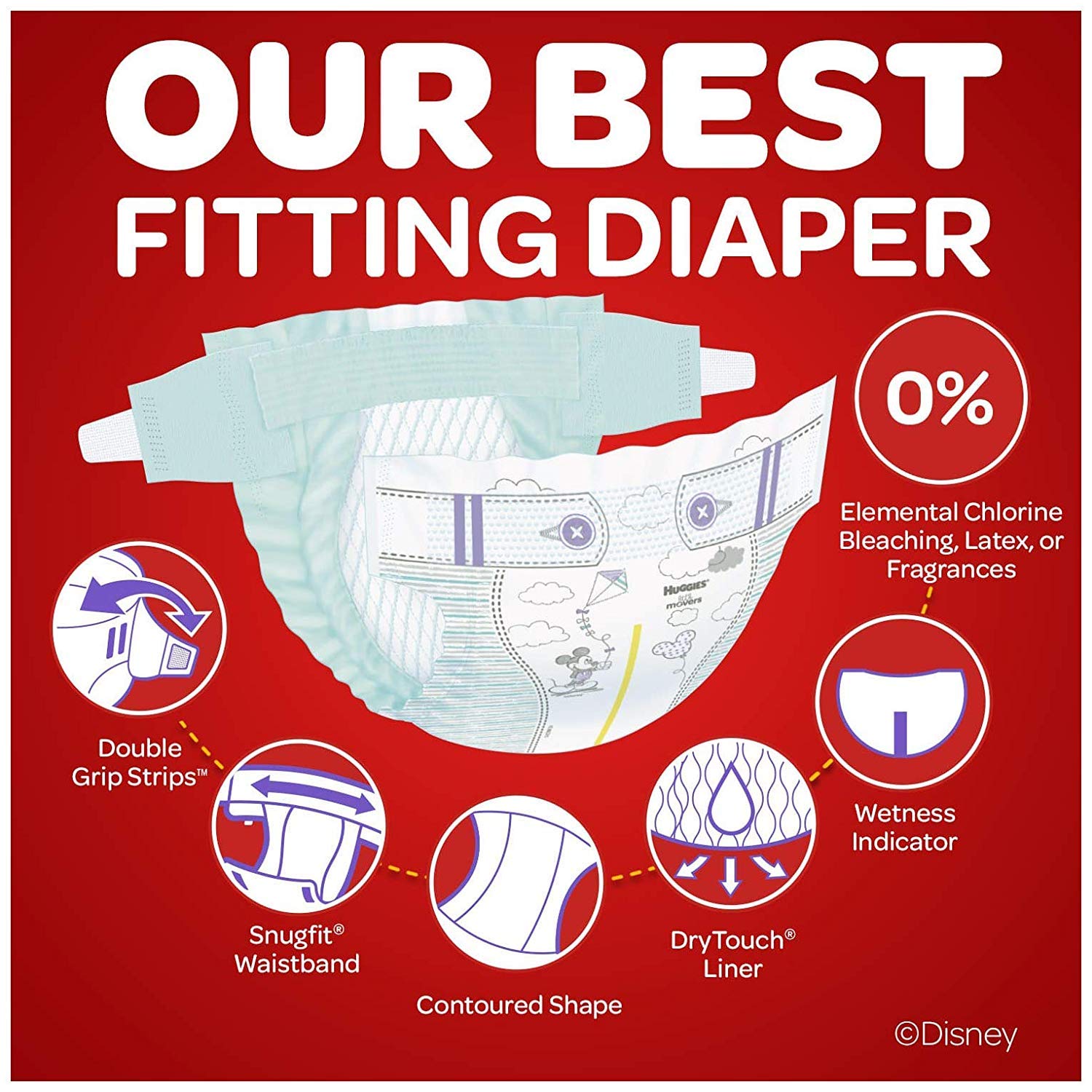 Huggies Little Movers Diapers, Size 5, 60 Ct