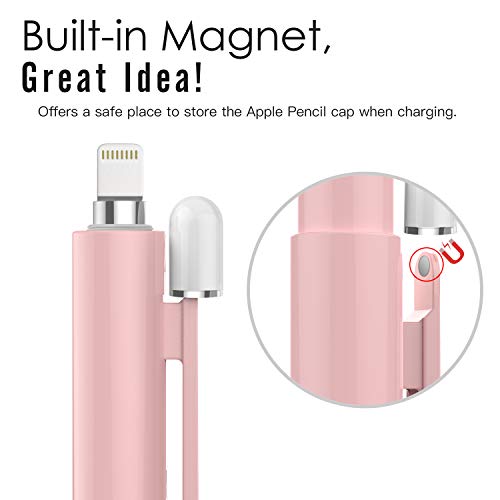 MoKo Holder Case for i-Pencil, Retractable Tip Cap for New iPad 10.2 2019/iPad Air (3rd Generation) 10.5" 2019/iPad Mini (5th Generation) 7.9" 2019 i-Pencil(Only for i-Pencil 1st - Pink