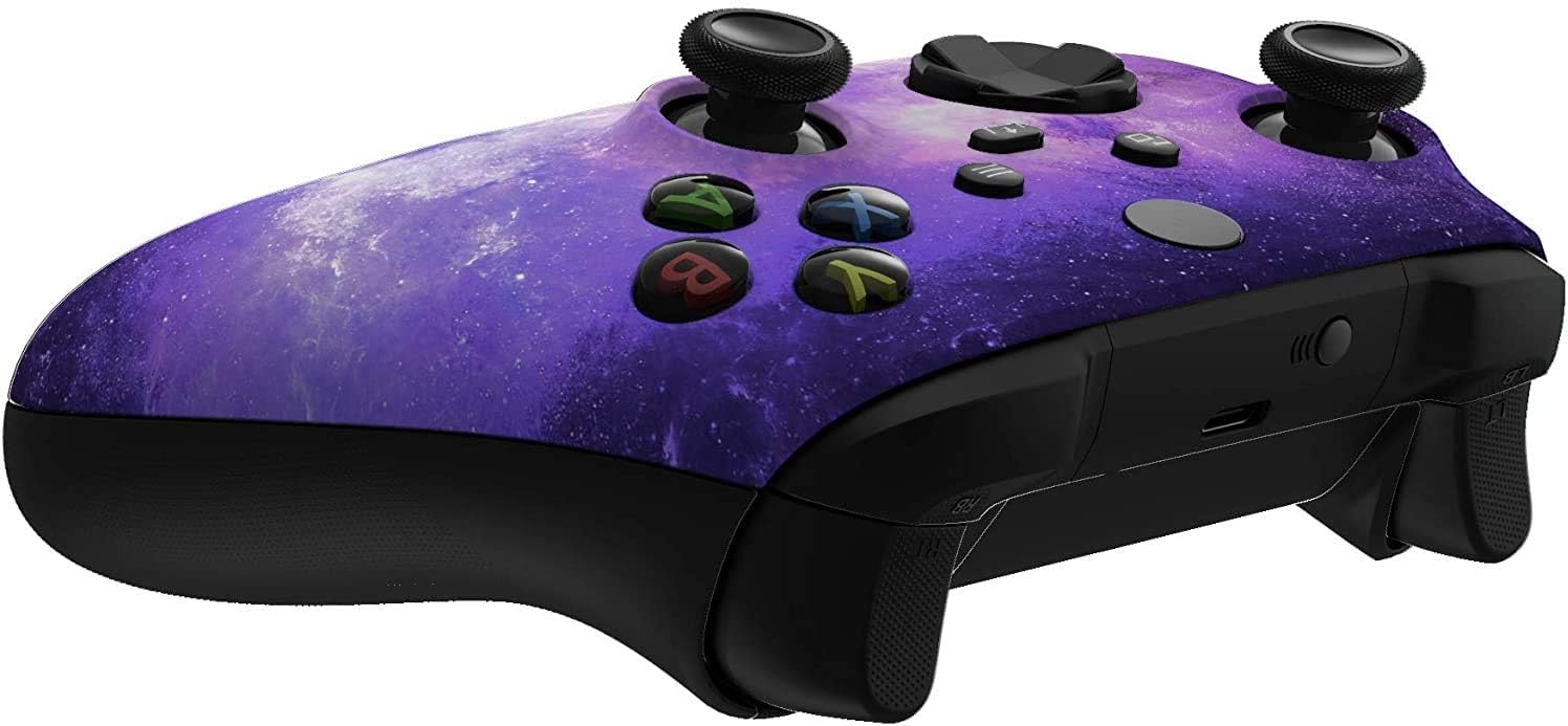 Custom Xbox Soft Touch Design Custom Gaming Controller -Soft Shell for Comfort Grip X for Microsoft Xbox (Galaxy)