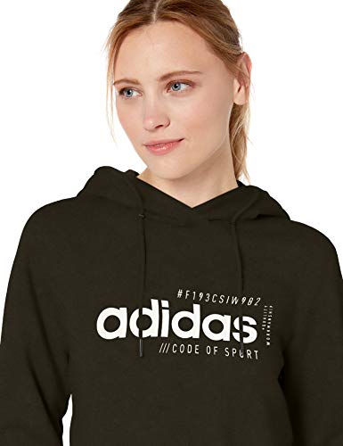 adidas Women's Brilliant Basics Pullover Hoodie, Black, Small