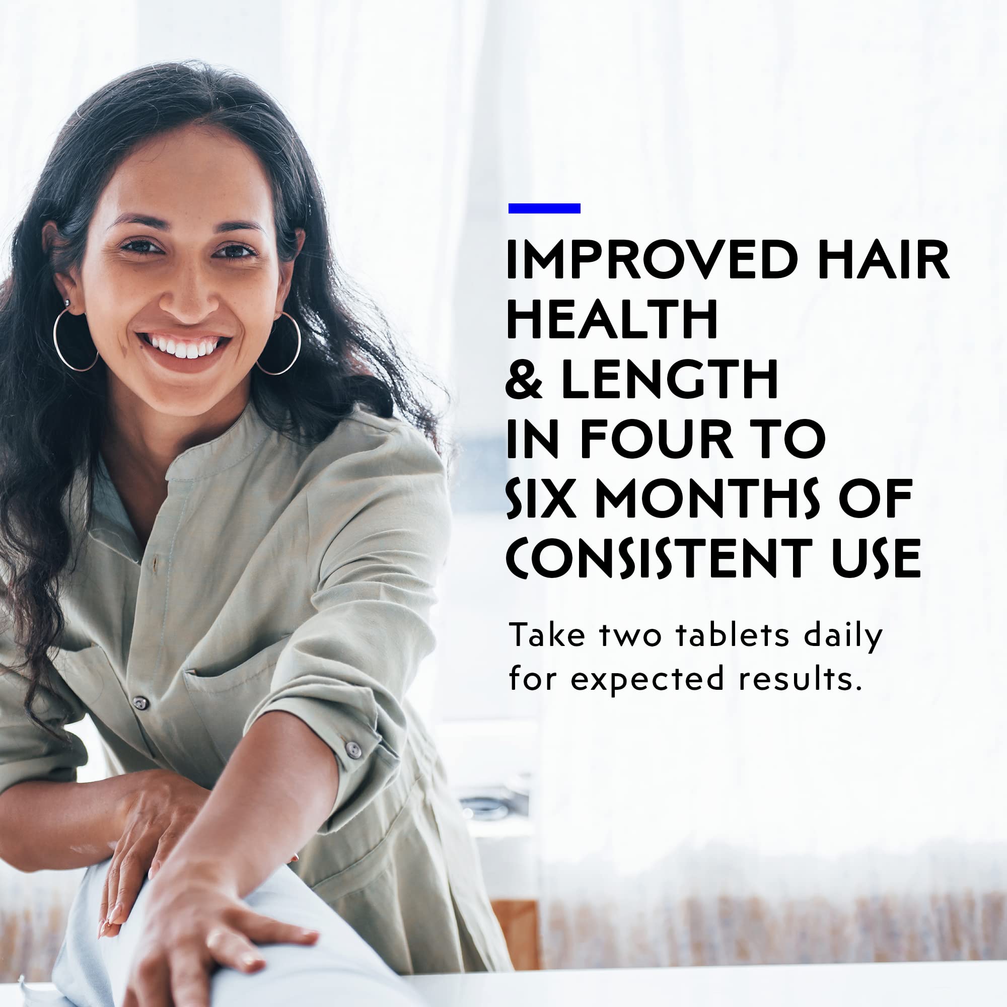 Elon R3 Hair Growth Supplement for Women – Vitamins w/ 5000 mcg Biotin Per Serving & Collagen Peptides for Healthy, Thick Hair – Extra Strength - Extended Release (60 Tablets)