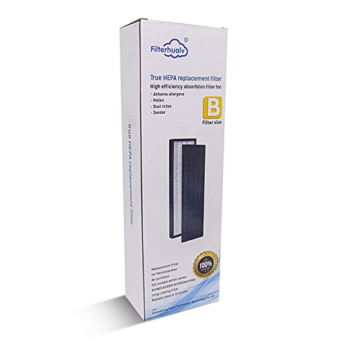 Filterhualv 2 Pack FLT4825 True HEPA Filter B Replacement Filter Compatible with Guardian Air Purifier AC4825, AC4300, AC4900, AC4850, AC4825DLX, CDAP4500, AP2200,FLT4825