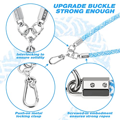 Cell Phone Lanyard Around the Neck, Crossbody Phone Strap with Ring Grip and Transparent Pad for Most Smartphones ID Badges Bagpack Keychain Camera Walking Hiking (BlueWhite, Long)
