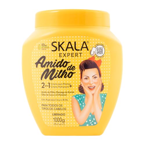SKALA - Linha Expert - Creme de Tratamento 2 em 1 Amido de Milho 1 Kg - (Expert Collection - Corn Starch 2 in 1 Treatment Cream Net 33.81 Oz)