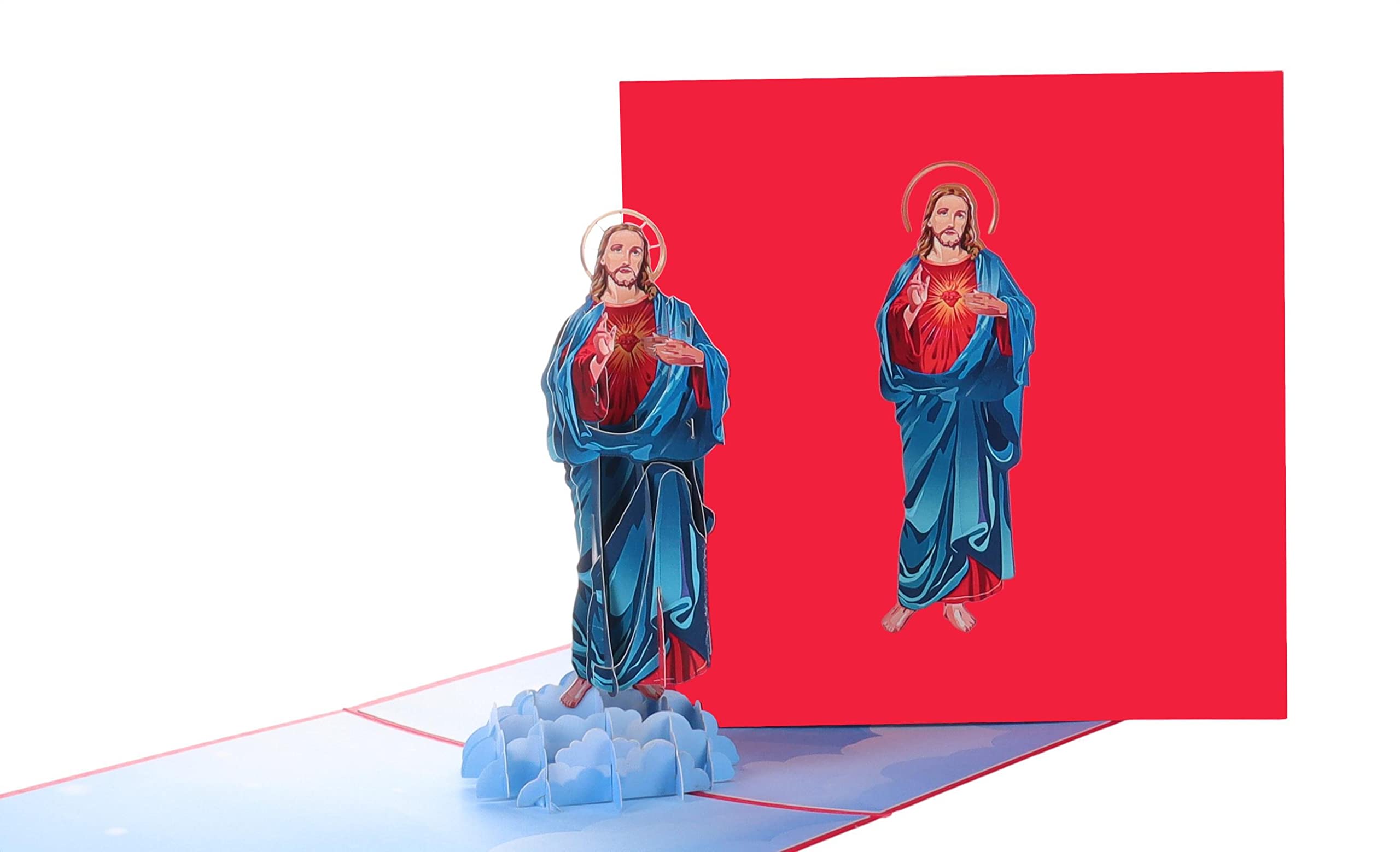 iGifts And Cards Inspirational Jesus 3D Pop Up Greeting Card ā Religious Merry Christmas Wishes, Happy Easter Gift, Priest Thank You Card, Religious Birthday Present, Pastor, Deacon Ordination 6" X 6"