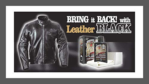 Doc Baileys Black Leather Detail Kit - Restore Your Black Leather & Vinyl Gear - Leather Cleaner, Conditioner, Waterproofer, & Protectant - Re-Dye & Maintain Your Favorite Leather to Look Like New
