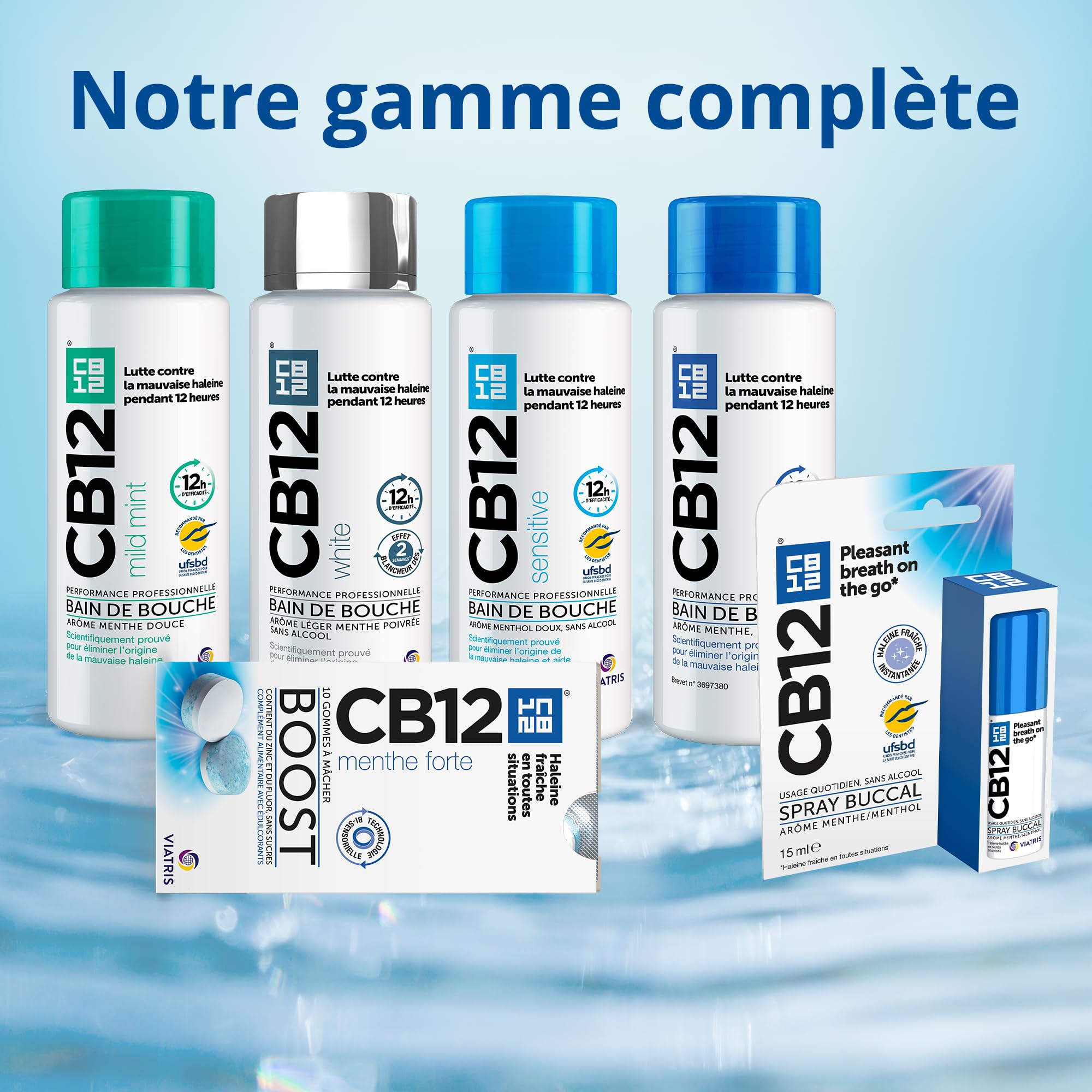 CB12 Mild Mint Menthol Mouthwash (250ml)
