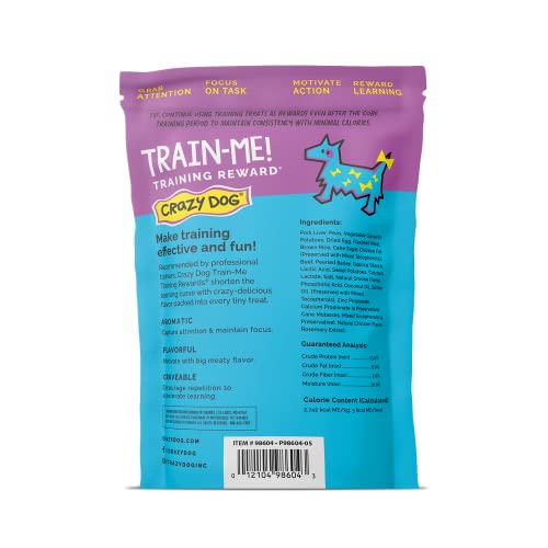 Crazy Dog Train-Me Training Rewards For Dogs, Beef, 4-Ounce