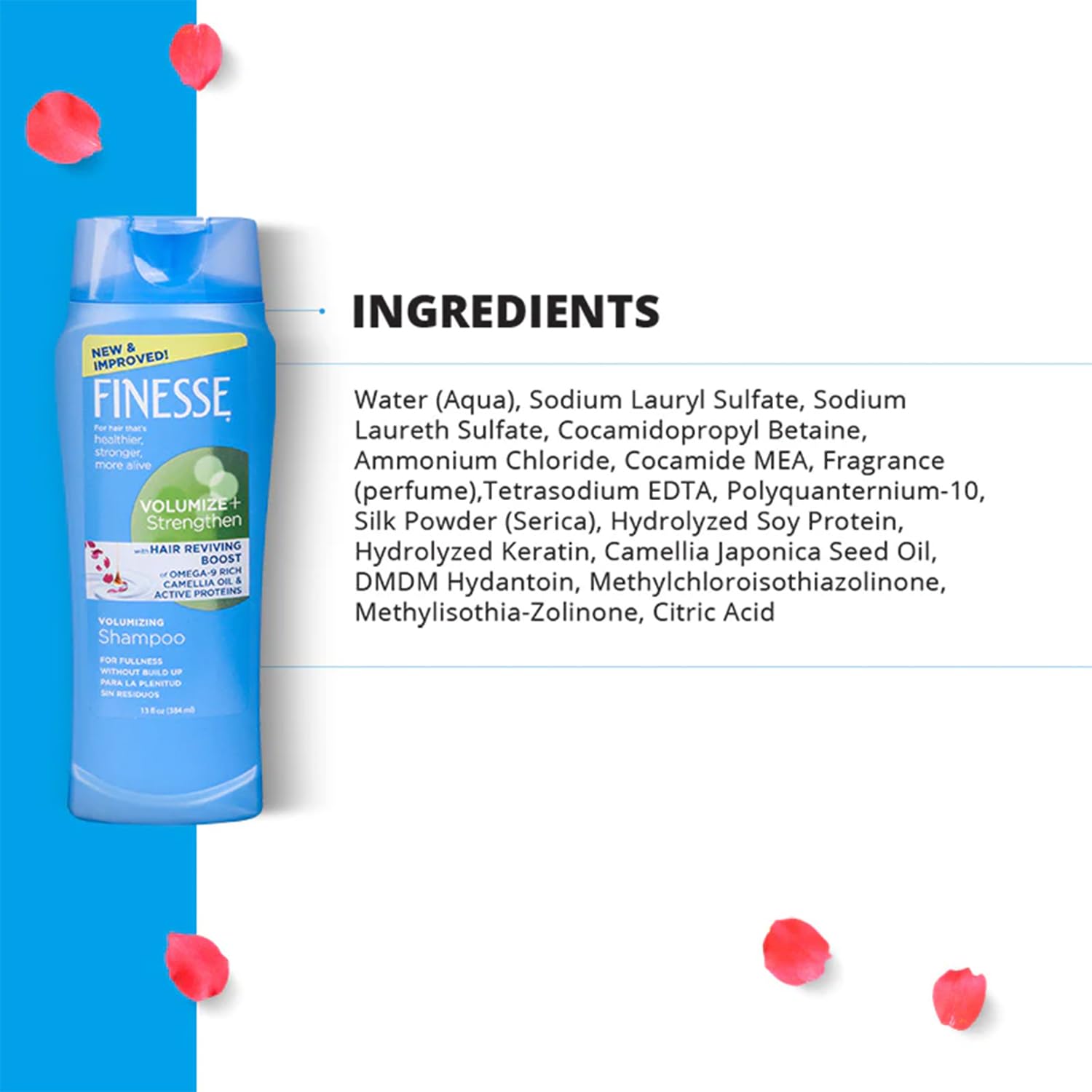 FINESSE Volumize + Strengthen, Volumizing Shampoo, 13 Fl Oz
