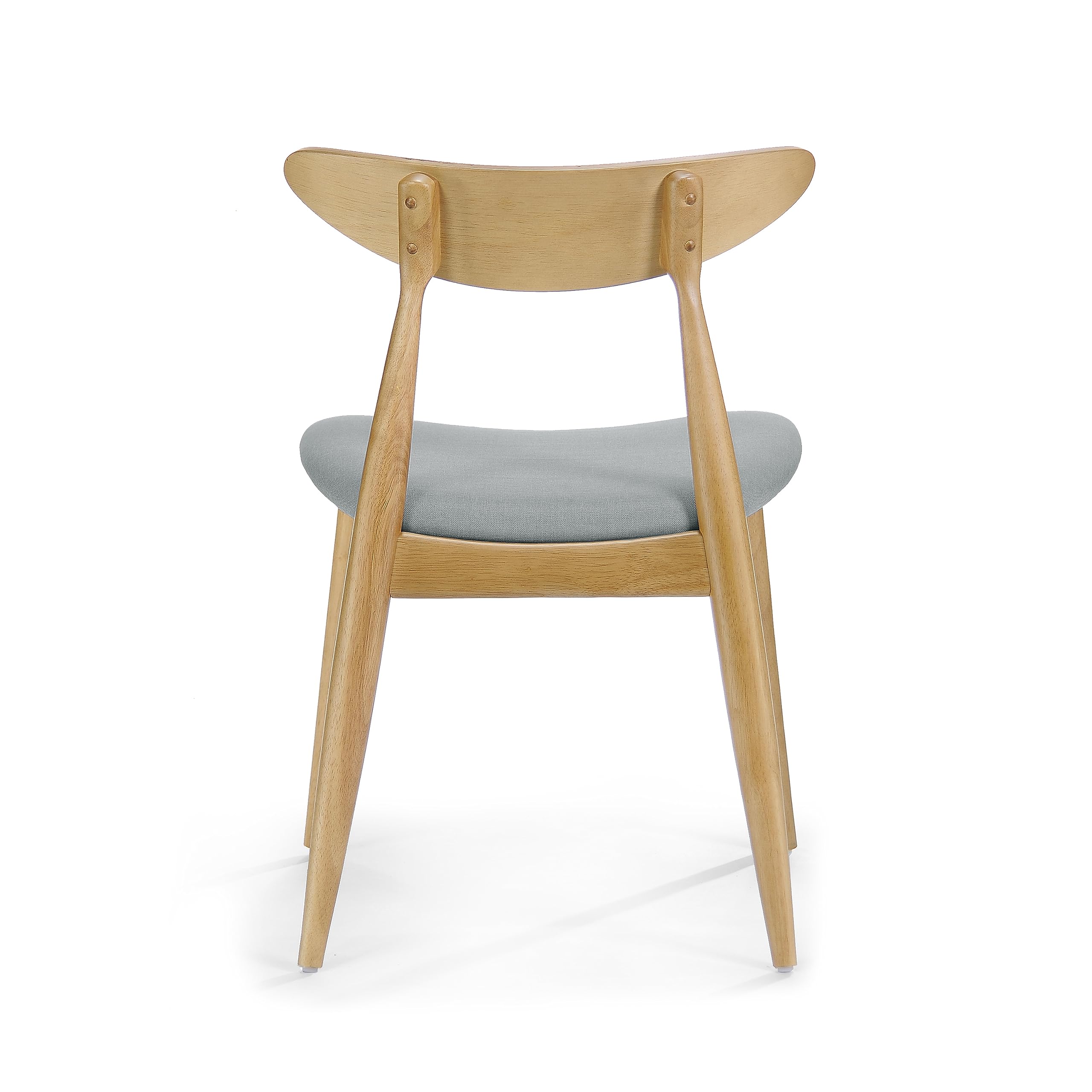 Christopher Knight Home Barron Fabric with Oak Finish Dining Chairs, 2-Pcs Set, Light Grey / Oak