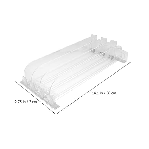 Cabilock Water Bottles 3pcs Plastic Pusher Tray Rack Automatic Vending Machine Sliding Organizer Glide Pull Out Cabinet Shelf Kitchen Drink Storage Holder for Drink Cosmetics Beverages