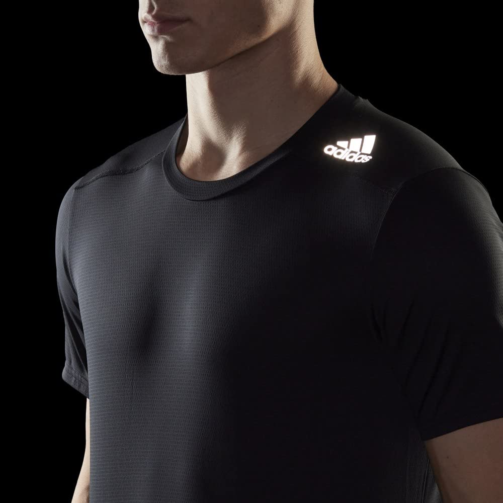 adidas Men's Designed 4 Running Tee, Semi Impact Orange, Small