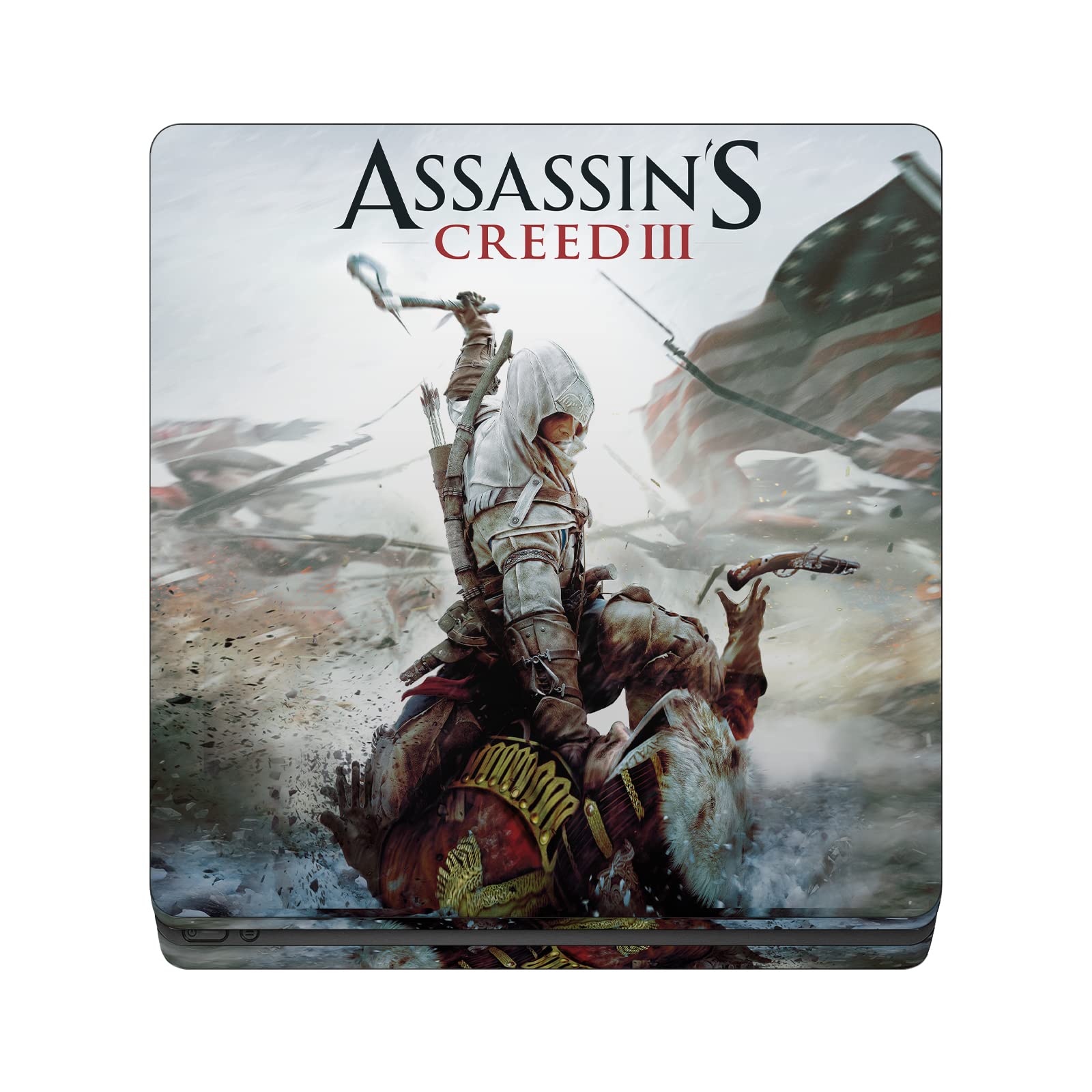Head Case Designs Officially Licensed Assassin's Creed Game Cover III Graphics Vinyl Sticker Gaming Skin Decal Cover Compatible With Sony PlayStation 4 PS4 Slim Console and DualShock 4 Controller