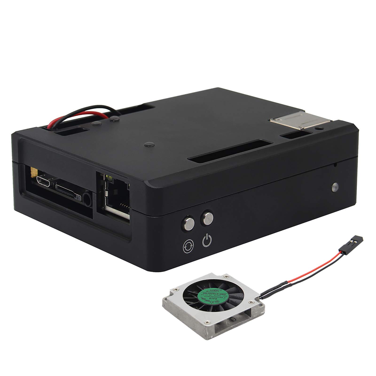 Geekworm Aluminum Alloy CNC Case for LattePanda V1.0 / Geekworm Enclose with Cup Super Mute Cooling Fan Kit for Latte Panda Mother Board