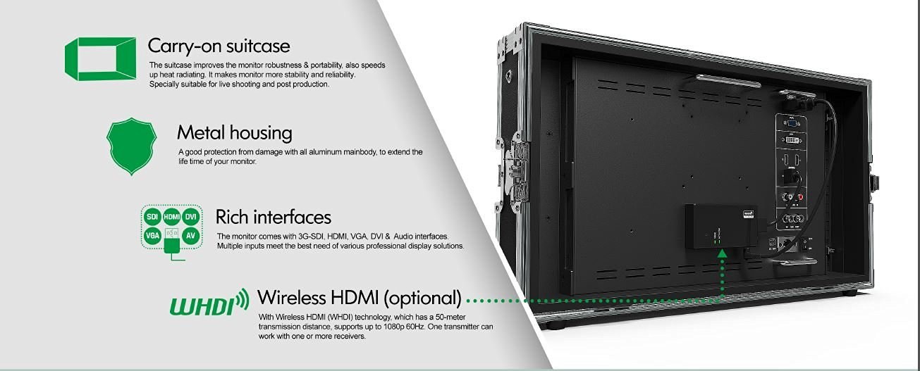 LILLIPUT BM150-4K 15.6" Carry-on 4K Monitor 3840?160 Ultra-HD Resolution, 1000:1 Contrast Ratio, 25ms Response Time