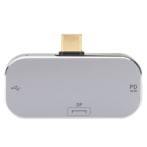 BTIHCEUOT 3 in 1 USB C to DP Adapter, Power Supply High Speed Plug and Play USB C Docking Station for Home for Office for Travel