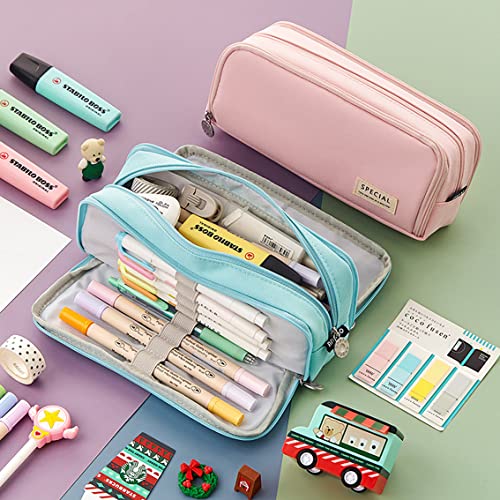 EHOPE Large Capacity Pencil Case Big Capacity Pouch Portable Large Storage Pen Case Pencil Bag for Office Travel Holder Box (Balck)