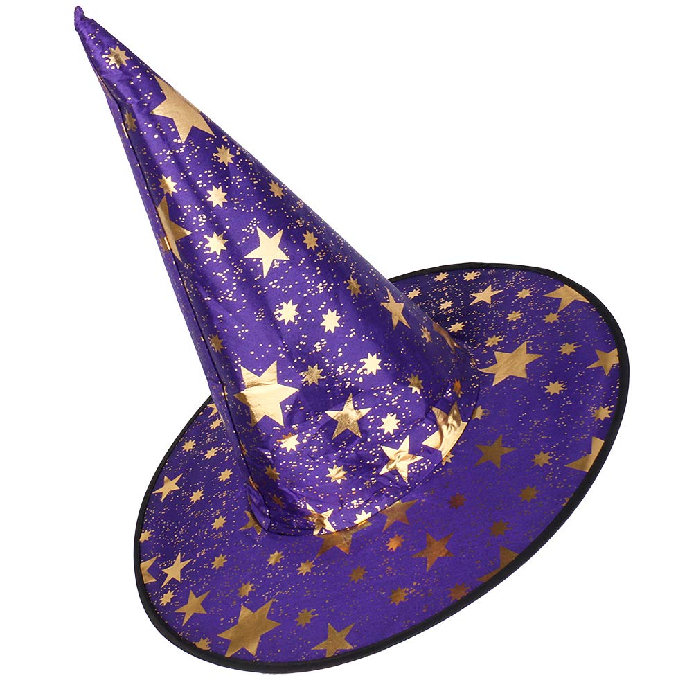 Azude Purple Witch Hats Halloween Costumes for kids girls women Fancy dress Party Decorations