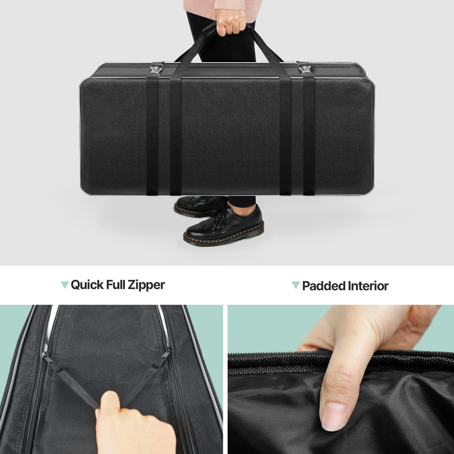LimoStudio 30 x 10 x 13 inch (L x W x H) Hard Shell Frame, Photo Equipment Large Carry Bag, Shoulder Strap, Thick Pad All Sides Inside, Soft Cushion Compartment Storage Protection, AGG2480
