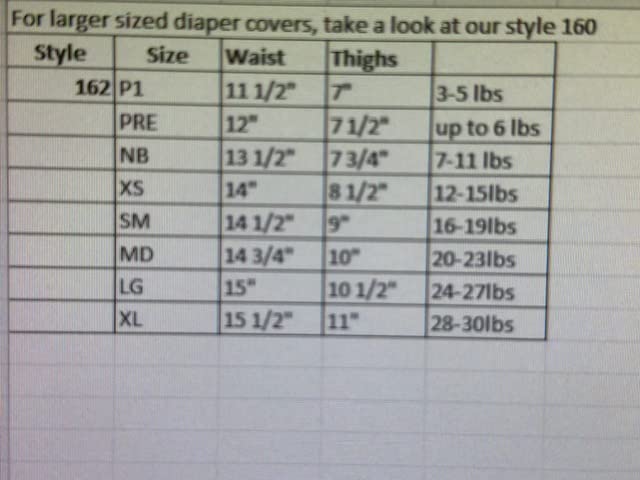 IC Collections The Smaller Size Diaper Cover (XS)
