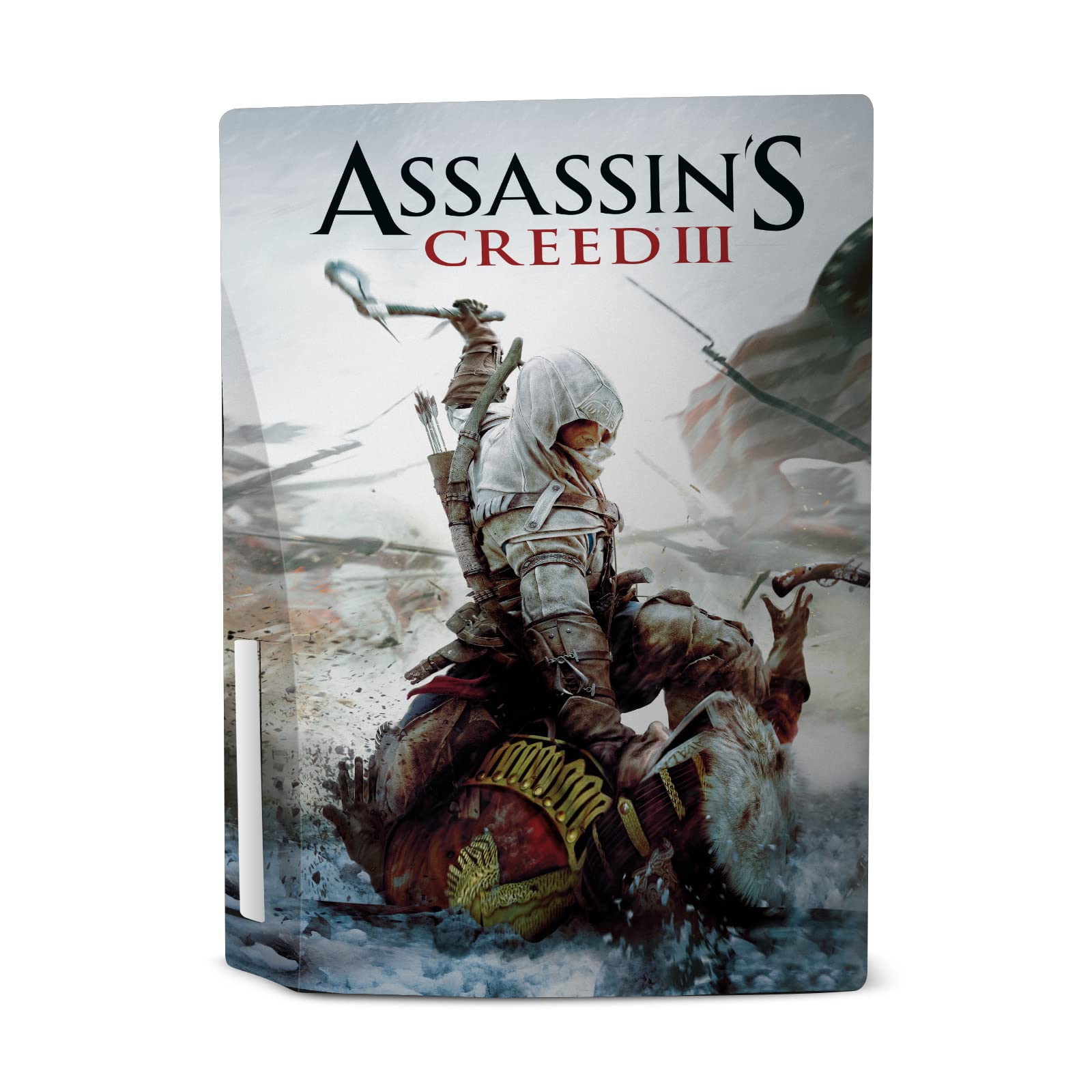 Head Case Designs Officially Licensed Assassin's Creed Game Cover III Graphics Vinyl Faceplate Sticker Gaming Skin Decal Cover Compatible With Sony PlayStation 5 PS5 Disc Edition Console