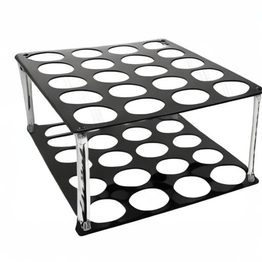 Vinyl Roll Storage Rack 20 Holes Acrylic Vinyl Rolls Holder Organizer Display Storage Stand for Art Craft Paper Room Decor (Aperture 2 Inch)